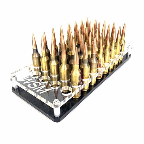 50 Round Modular Reloading Acrylic Tray-Standard (308, 6.5 Creedmoor ...